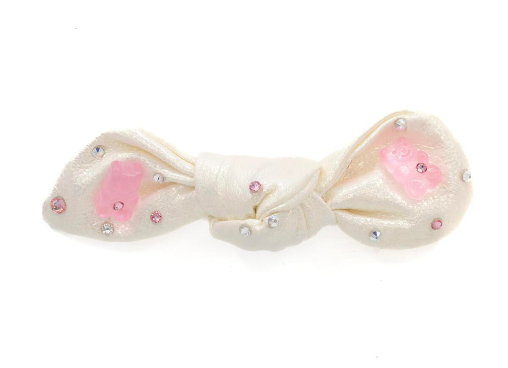Bari Lynn Crystallized Galaxy Gummy Knot Clip - White | Basically Bows & Bowties