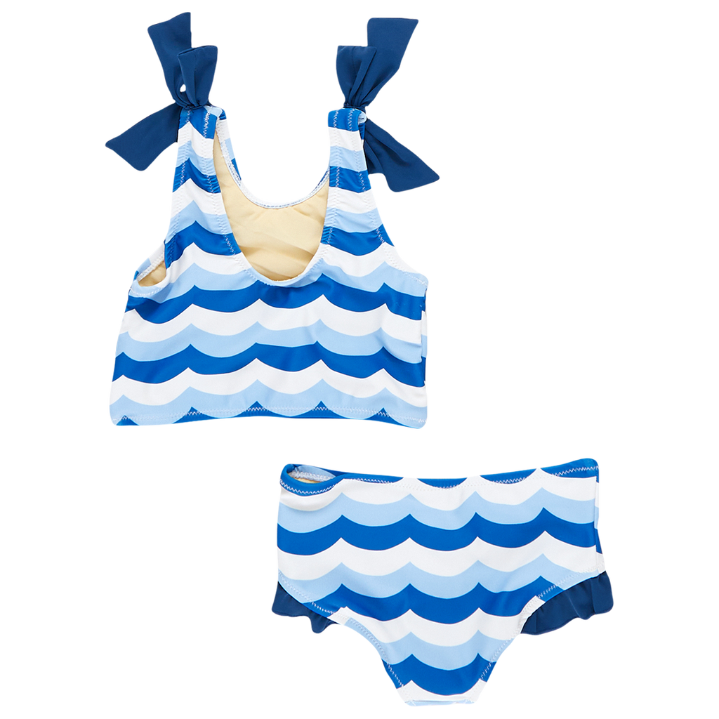 Pink Chicken Girls Shelly Tankini Ocean Waves Basically Bows And Bowties
