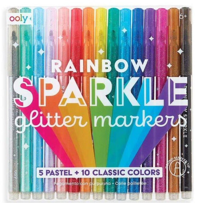 Ooly Rainbow Sparkle Glitter Markers – Basically Bows & Bowties