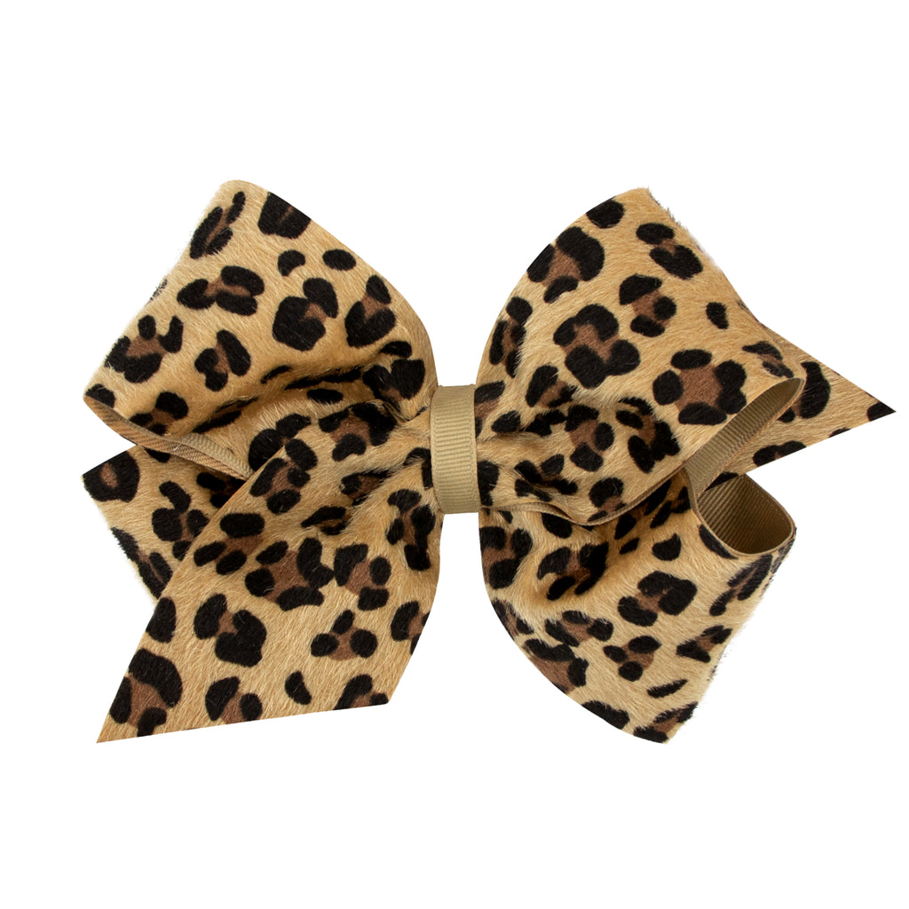 Faux Leopard With Grosgrain Hair Bow On Clippie Basically Bows And Bowties