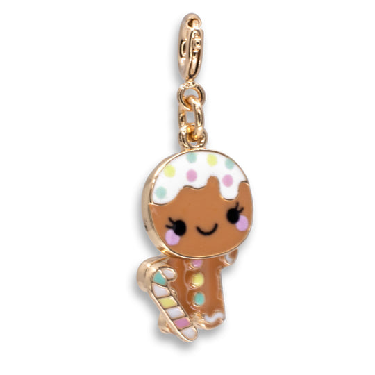 Charm It! Gold Swivel Gingerbread Man Charm | Basically Bows & Bowties