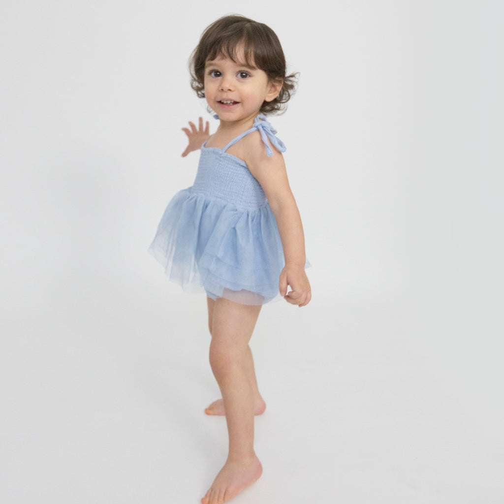Angel Dear Solid Muslin Tutu Bubble - Dusty Blue | Basically Bows & Bowties