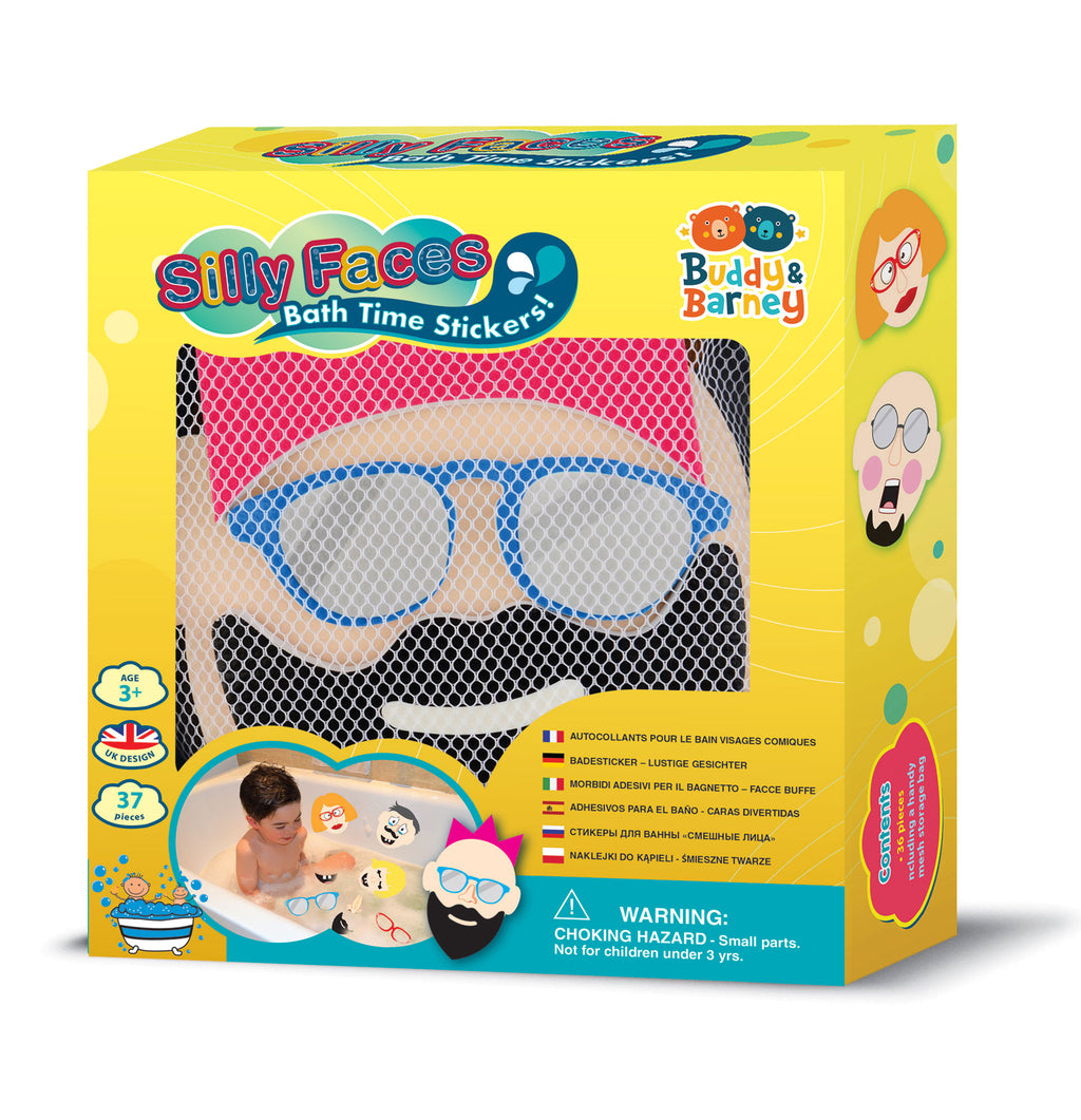 Buddy & Barney Bath Time Stickers – Silly Faces – Basically Bows & Bowties