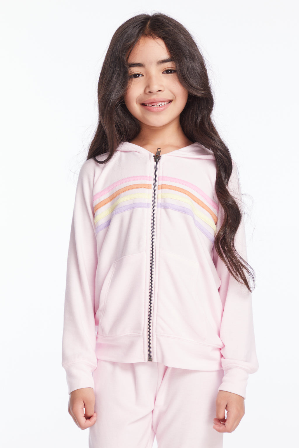 Chaser Girls Pinky Rainbow Zip Up Hoodie – Basically Bows & Bowties