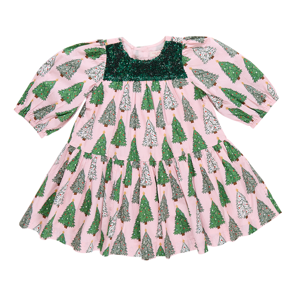 Pink Chicken Girls Fiona Dress - Pink Trees – Basically Bows & Bowties
