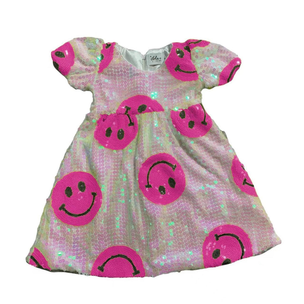 Lola and The Boys Pinkie Happy Emoji Dress – Basically Bows & Bowties