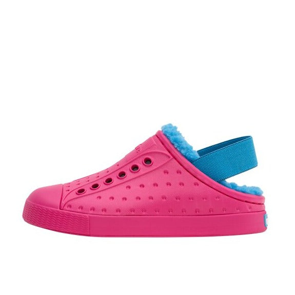 Native Jefferson Cozy Kids Shoes - Radberry Pink / Sky Blue, Native ...