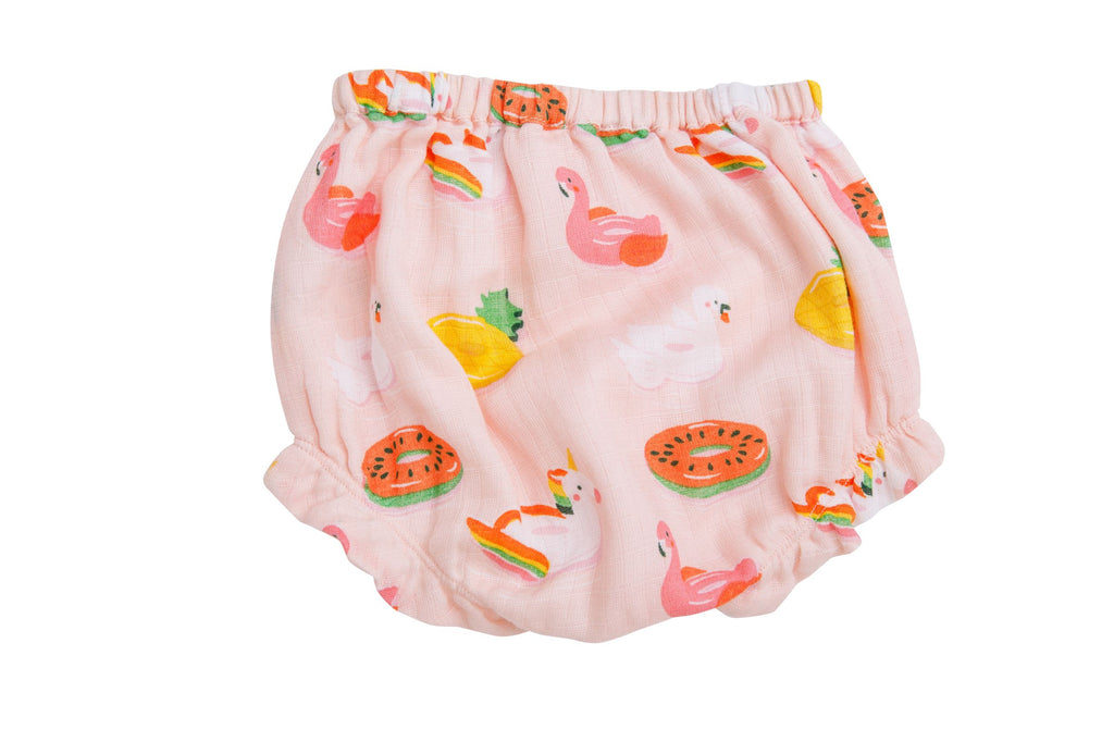 Angel Dear Pink Pool Floaties Muslin Ruffle Top & Bloomer Set ...