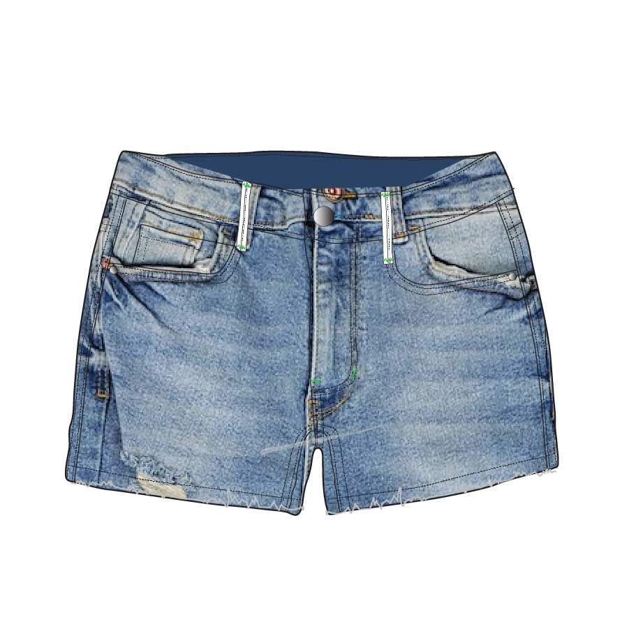 Tractr Girls Indigo Fray Hem Brittany Shorts – Basically Bows & Bowties