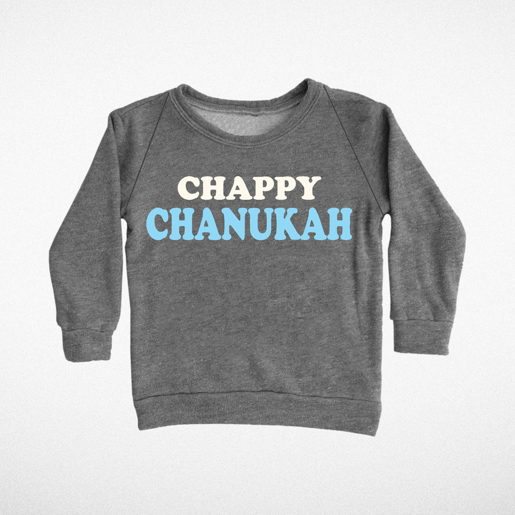 Tiny Whales Chappy Chanukah Grey Sweatshirt | Basically Bows & Bowties