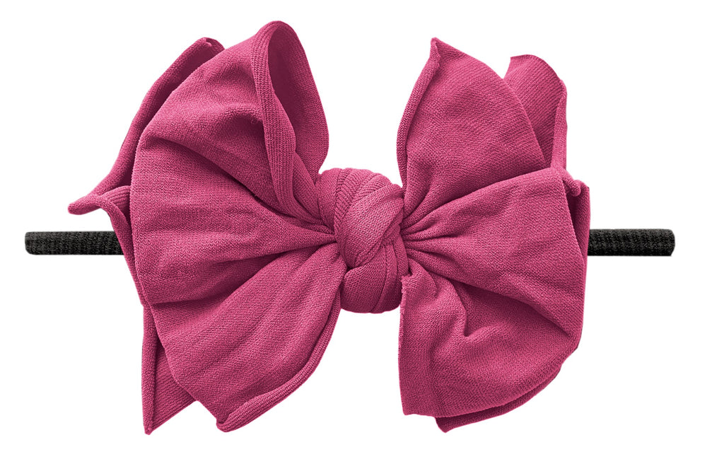 Baby Bling Raspberry / Black FAB-BOW-LOUS Skinny Headband – Basically ...