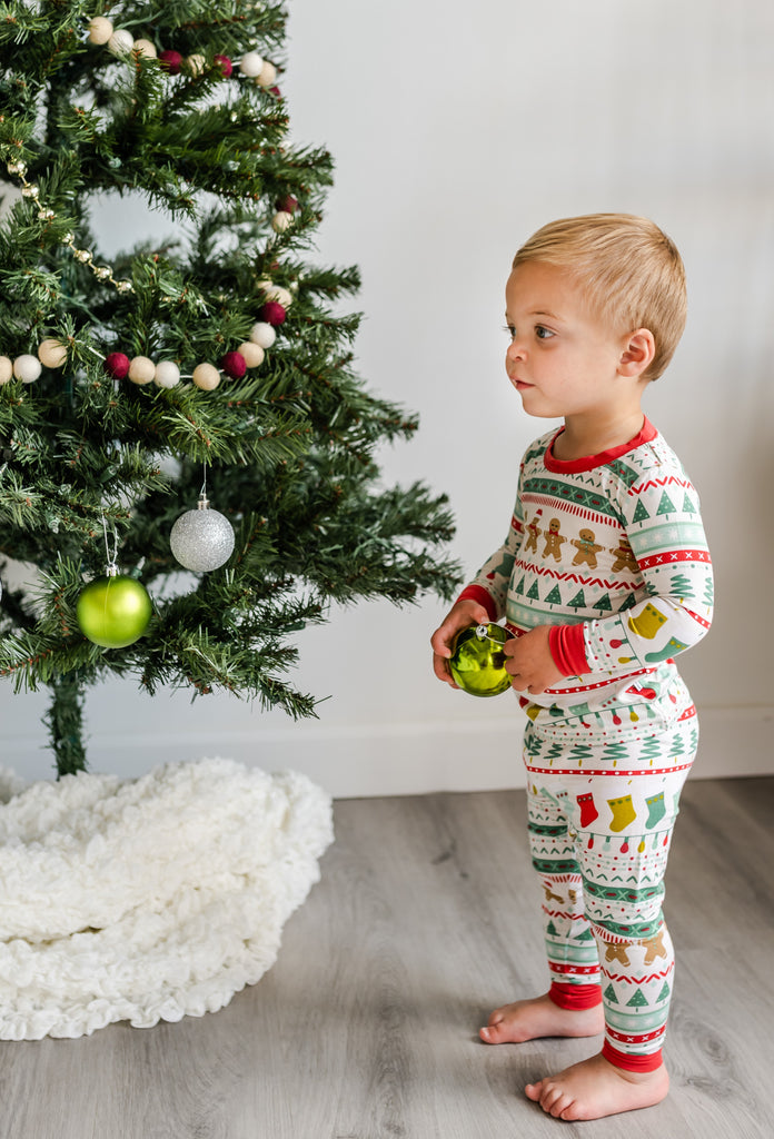 Little Sleepies Fair Isle Bamboo 2pc Pajama Set – Basically Bows & Bowties