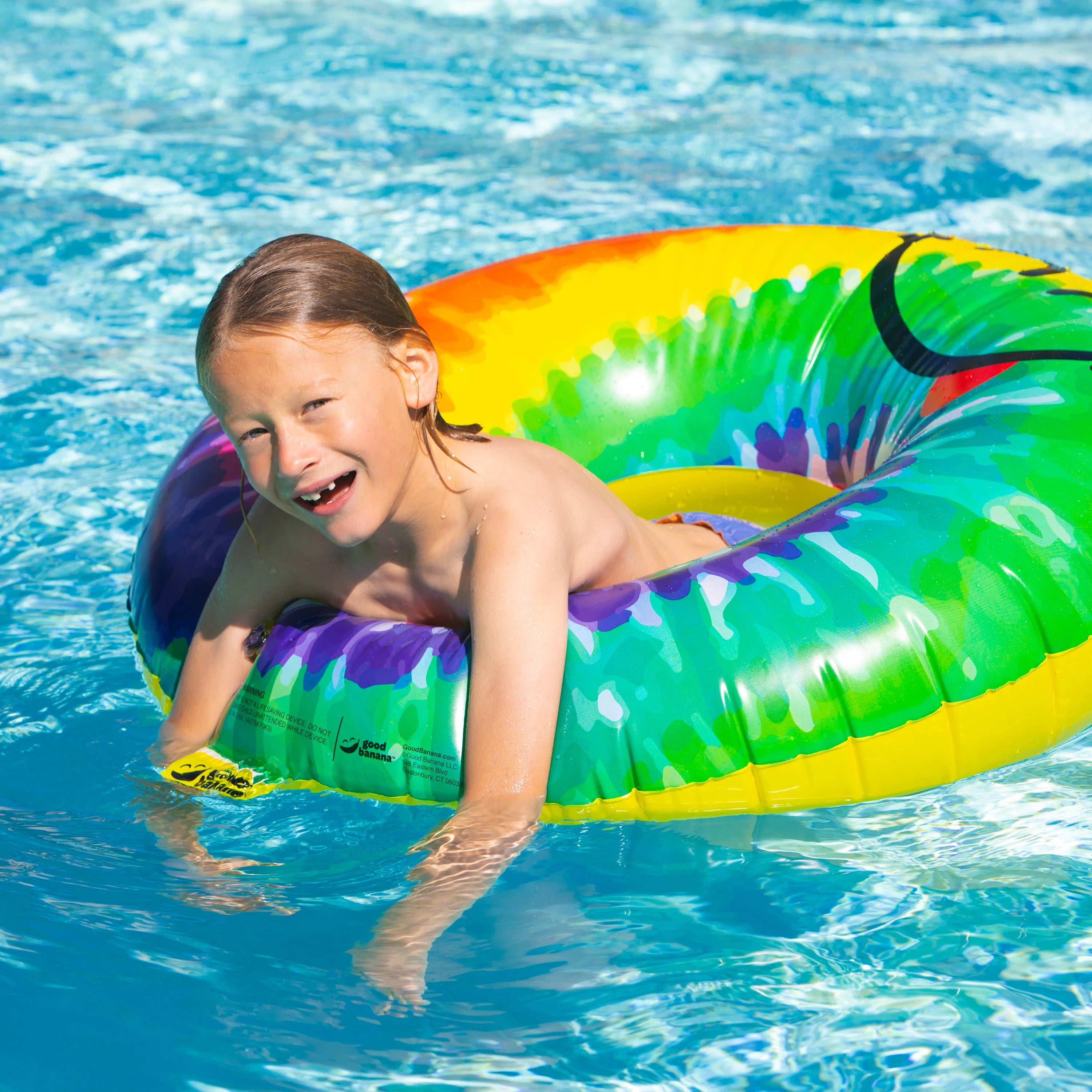 Kids Pool Float Tie Dye Basically Bows Bowties