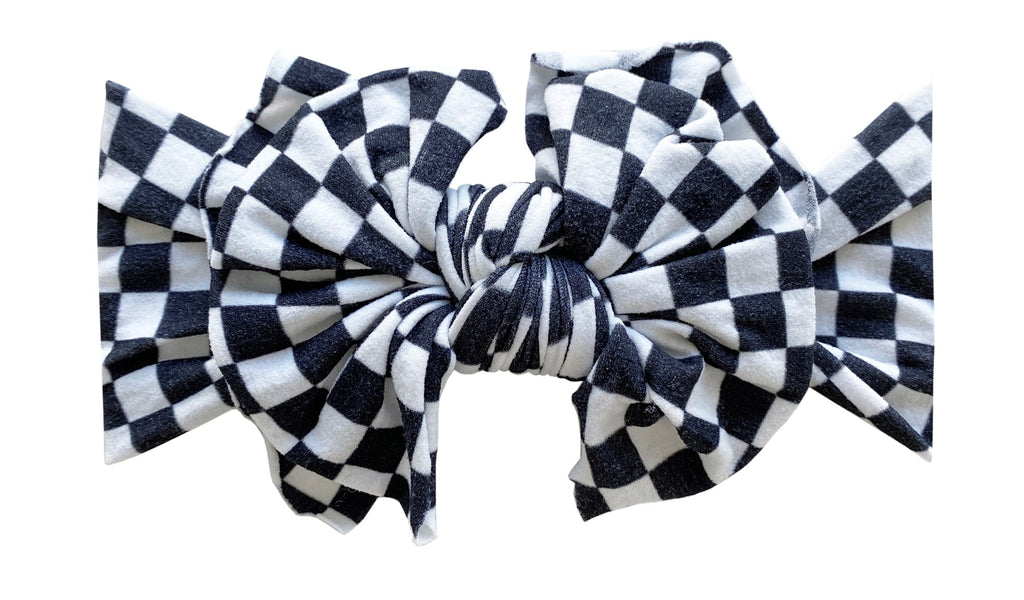 Baby Bling Checkmate Printed FAB-BOW-LOUS | Basically Bows & Bowties