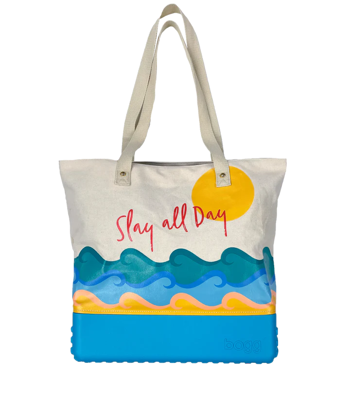 Printed Canvas Bogg Bag - Slay All Day – Basically Bows & Bowties