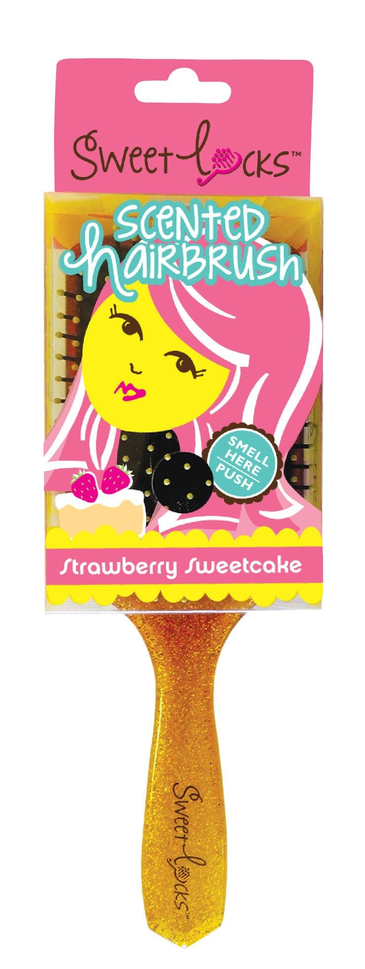 Sweetlocks Strawberry Sweetcake Scented Hair Brush, Sweetlocks ...