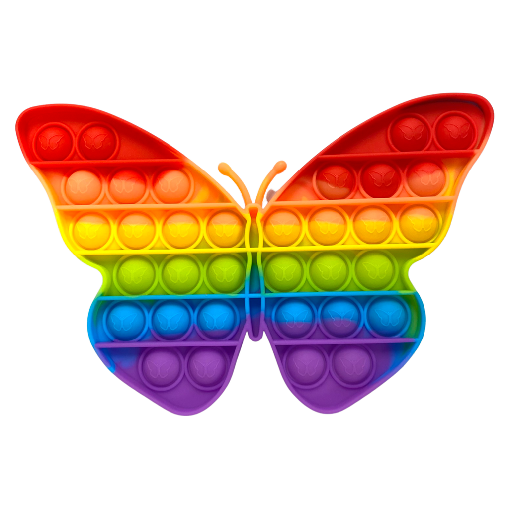 Pop It Fidget Toy - Rainbow Butterfly | Basically Bows & Bowties