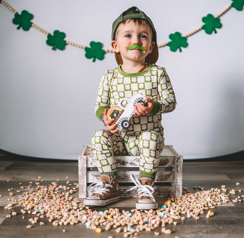 Dream Big Little Co Lucky CheckZzz L/S Dream Set | Basically Bows & Bowties